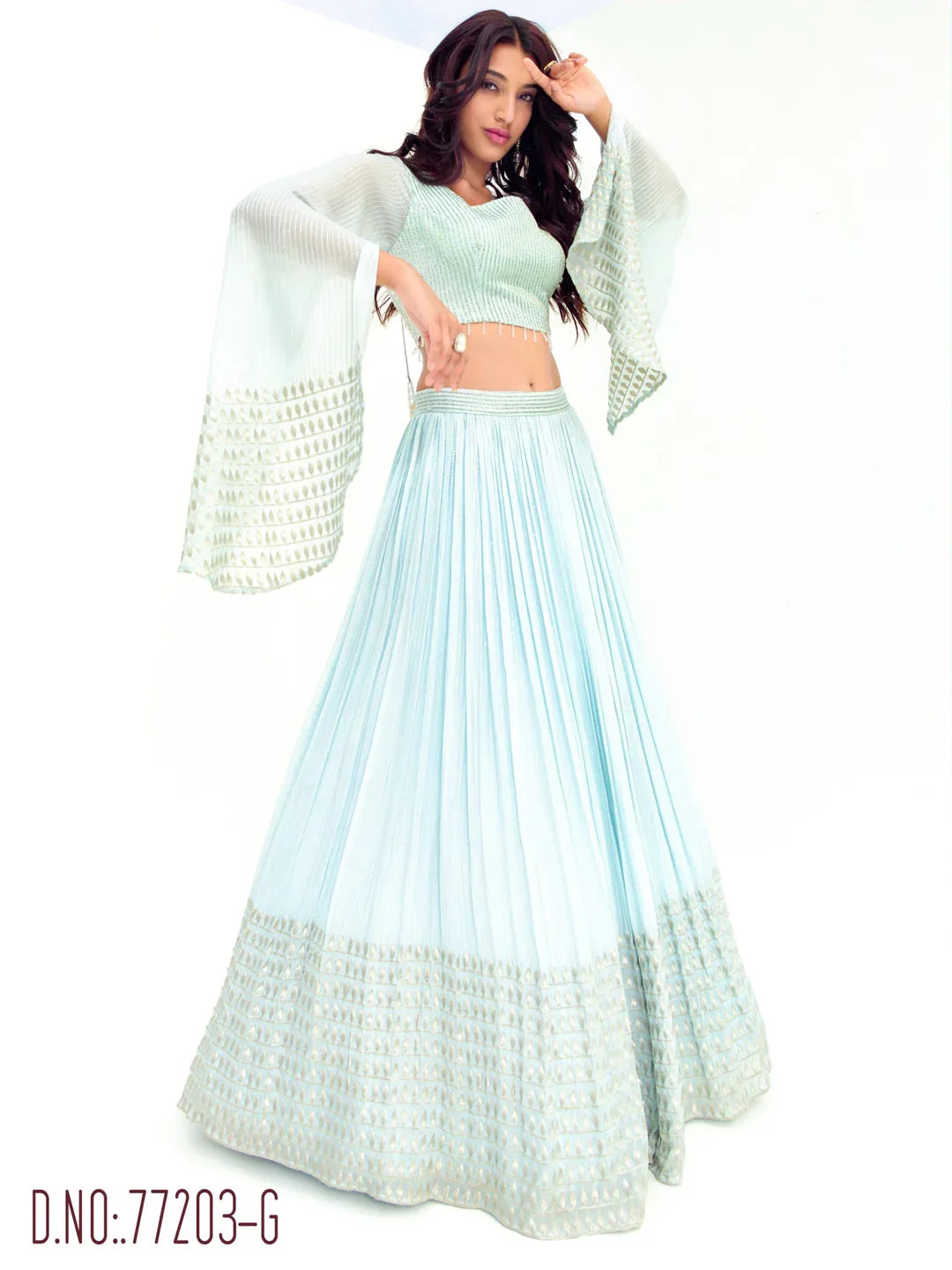 Vaayu Fancy Wear Lehenga D.No 77203-G – Anant Tex Exports Private Limited